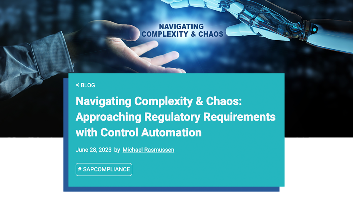 Regulatory requirements with control automation