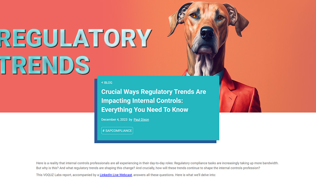 Impact of Regulatory Trends on Internal Controls