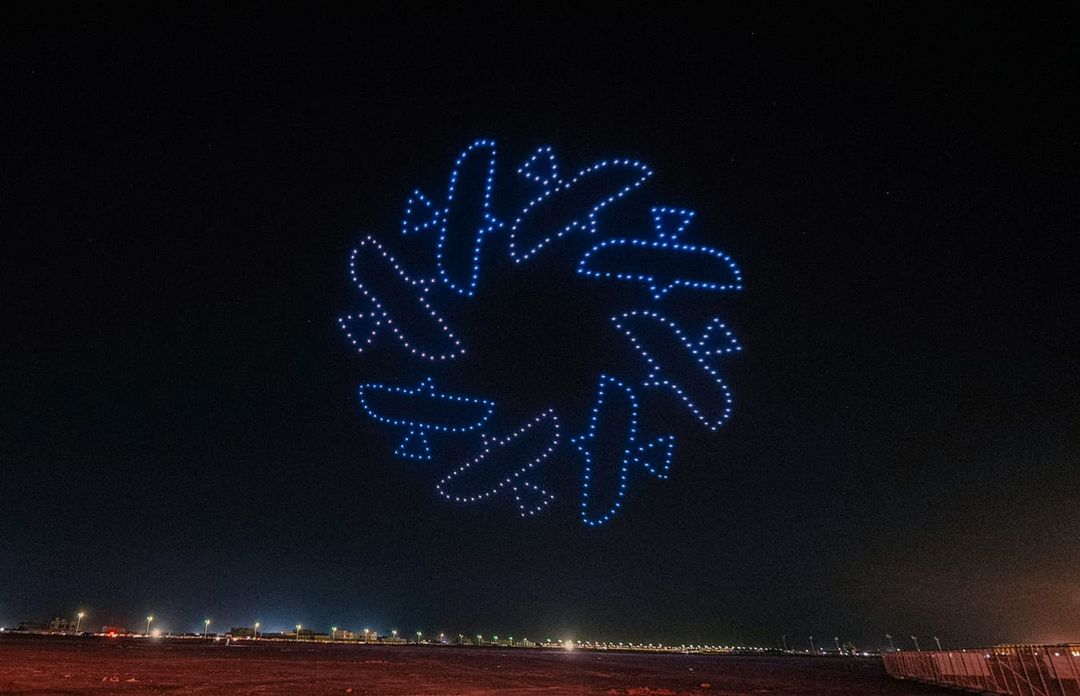 A drone light show in Saudi Arabia | Cyberdrone