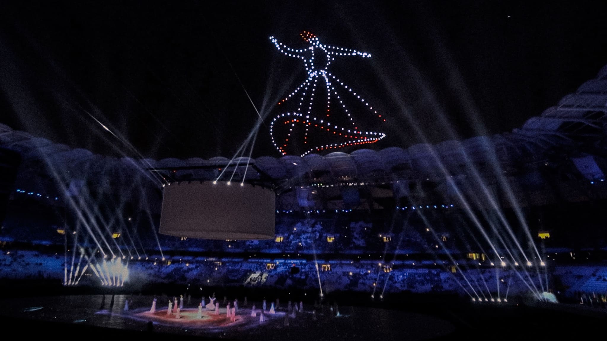 A drone show above the Konya Metropolitan Municipality Stadium | Cyberdrone