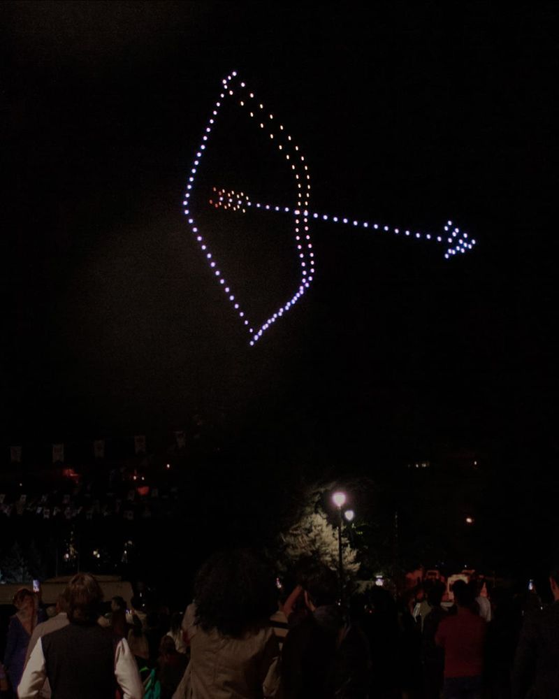 Drone light show at the 22th Turkic World Days celebration | Cyberdrone