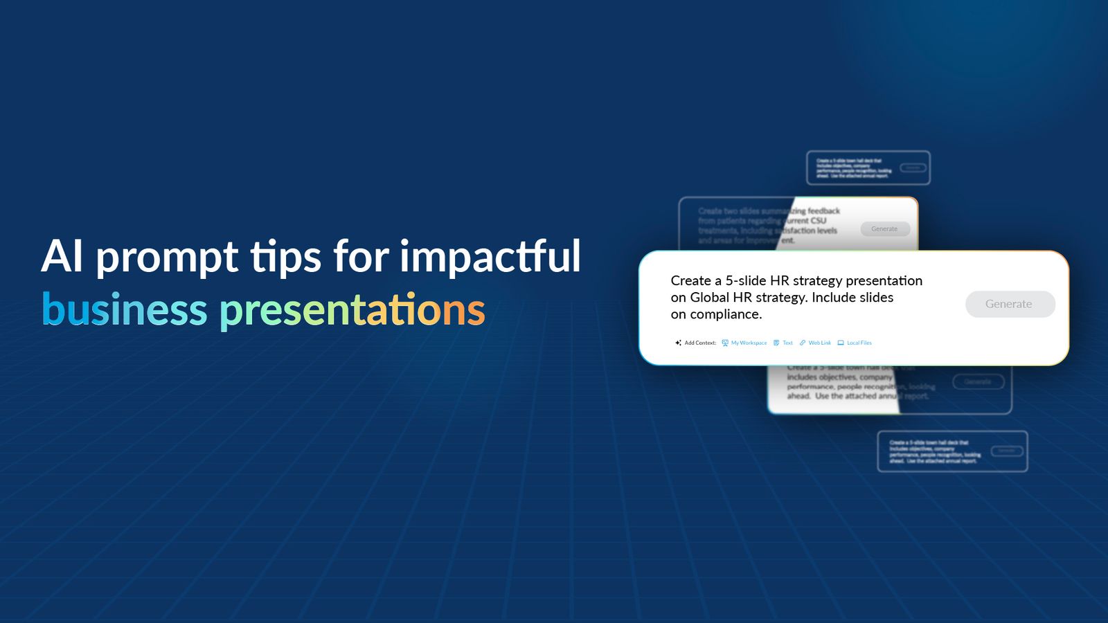 Guide to creating effective AI prompts for compelling presentations