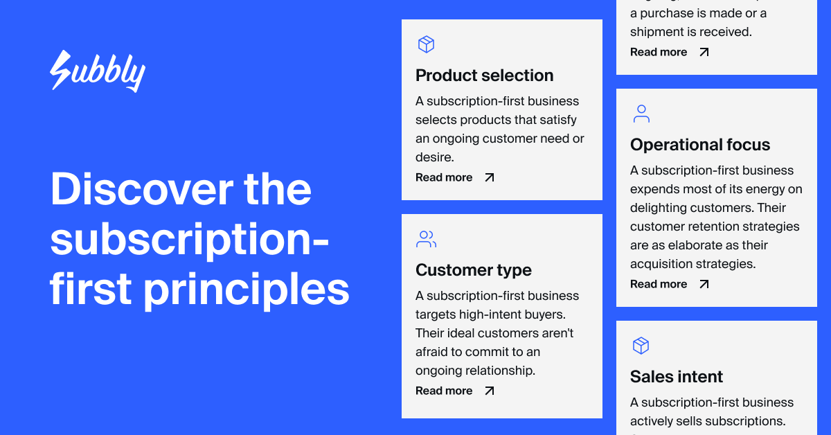 The subscription-first principles
