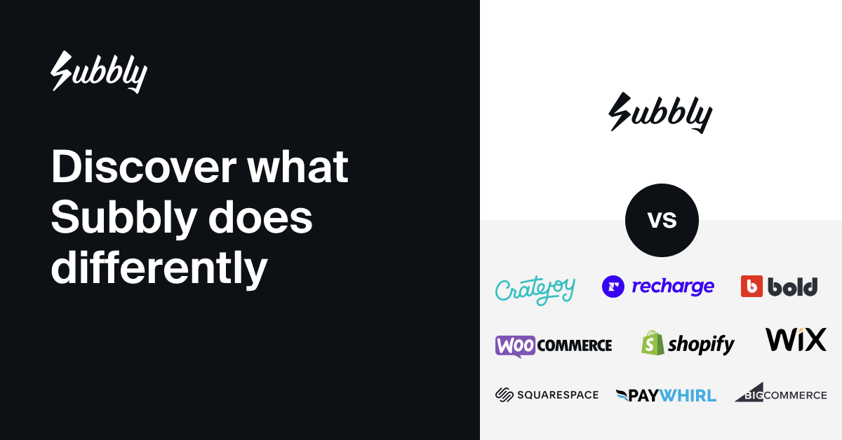 Compare Subbly to other ecommerce platforms | 2024