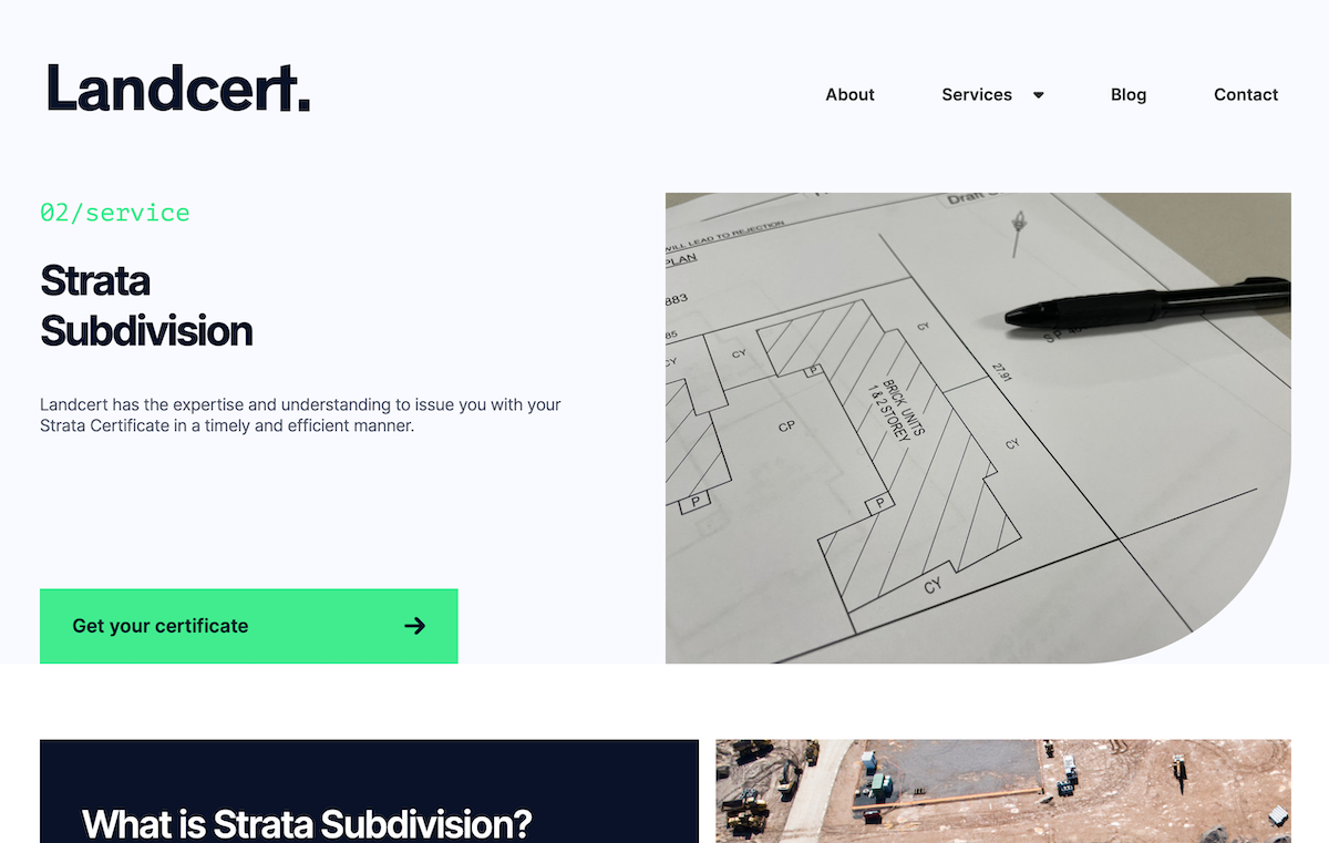 Get a strata certificate for a strata subdivision | Landcert