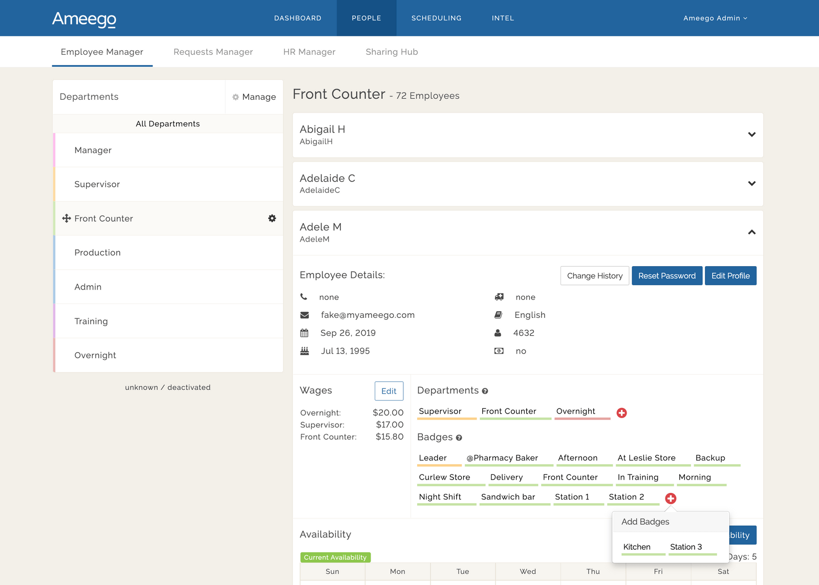 Online Shift Schedule Maker for Restaurants & Hotels | Ameego