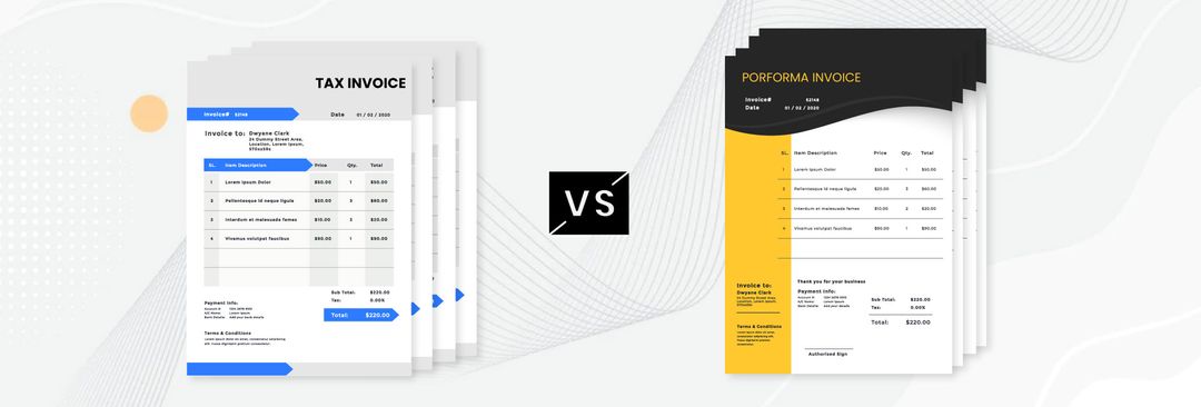 Difference between Tax Invoice and Proforma Invoice