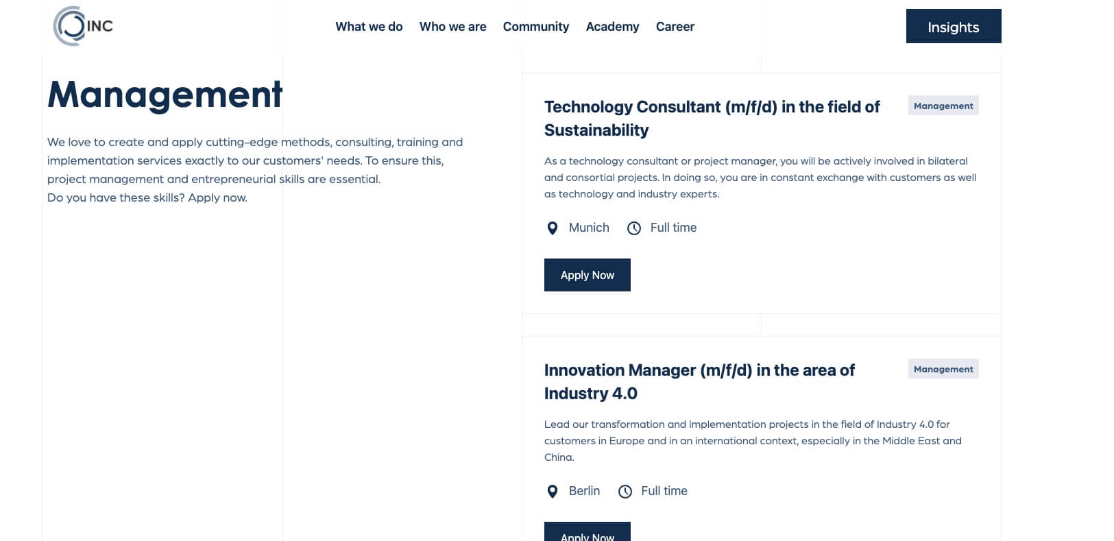 Careers | Get started @INC Innovation Center
