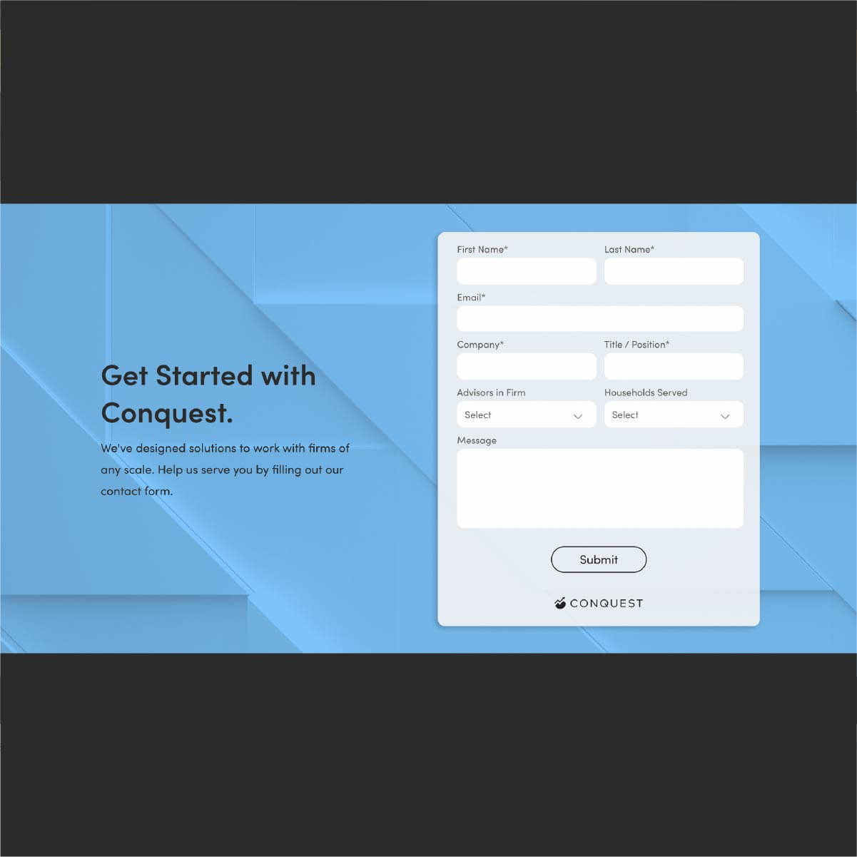 Get Started | Conquest Planning