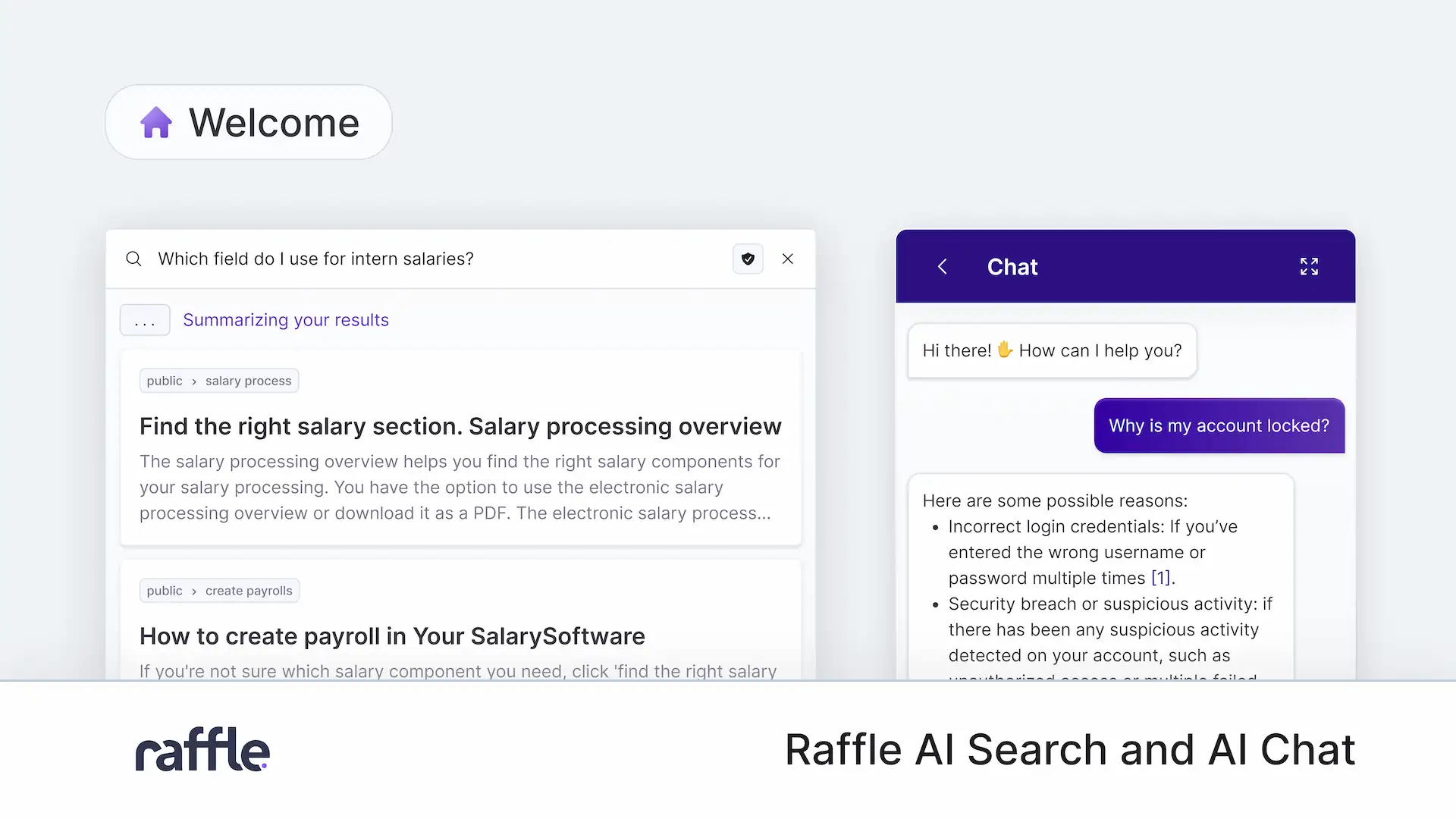 Raffle AI: Smart search and chat for government and education.