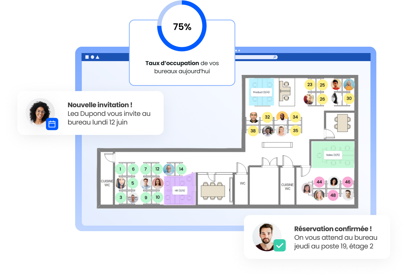 Flex office and remote work management software - Deskare