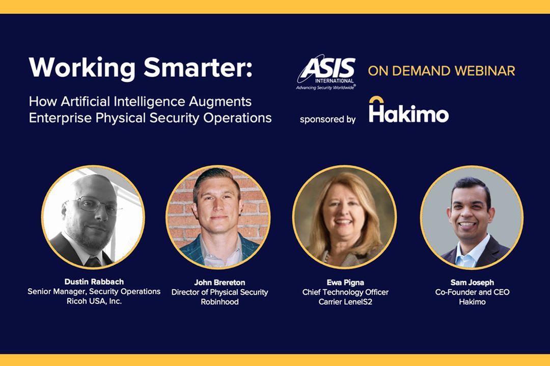 Webinar: Working Smarter: How AI Augments Enterprise Physical Security ...