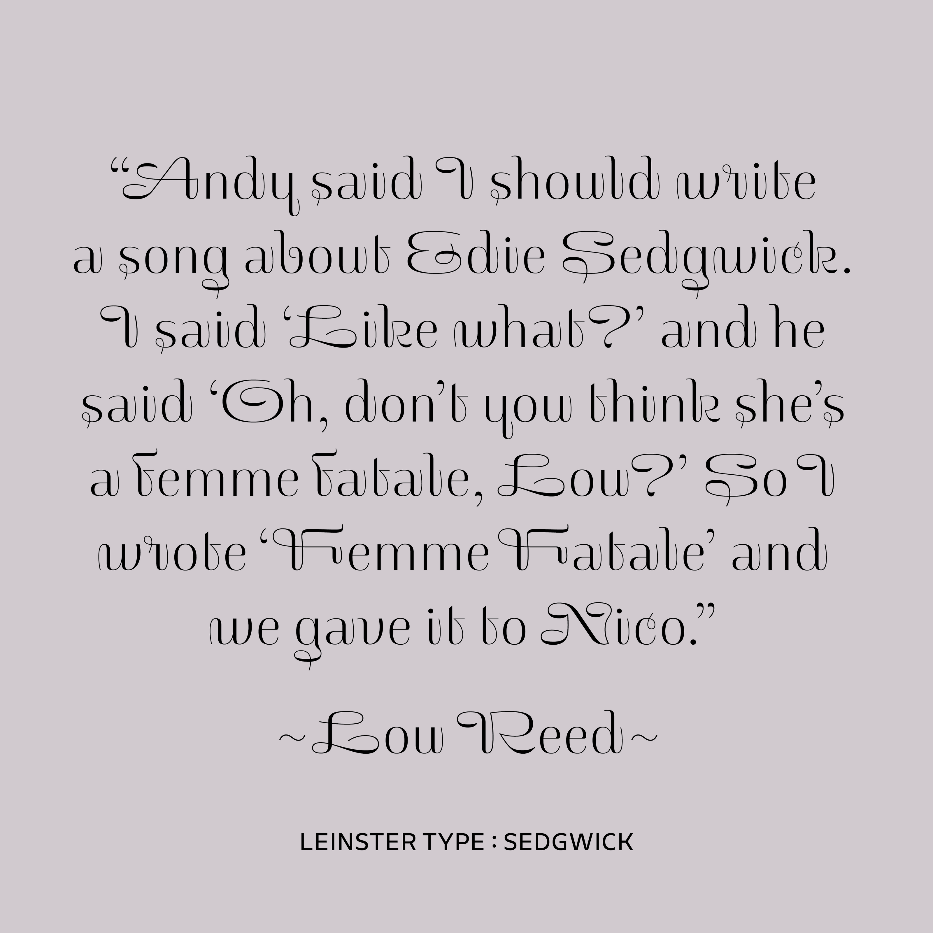 Fonts by Leinster Type