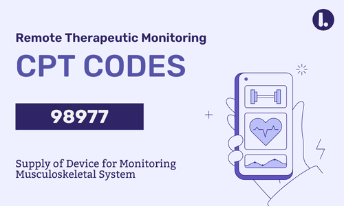 RTM CPT Code 98977: Device Supply for Monitoring MSK