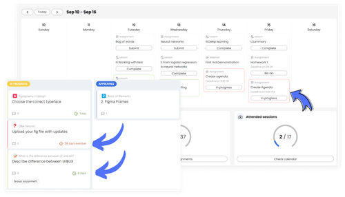 Efficient assignment management system: homework and learner focus