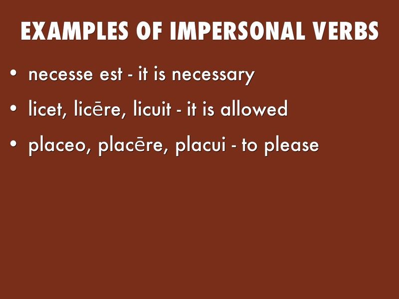 Impersonal verbs examples | Grammar | SpeakoClub