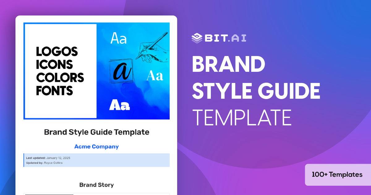 Best Brand Style Guide Template | Free & Editable in Bit.ai