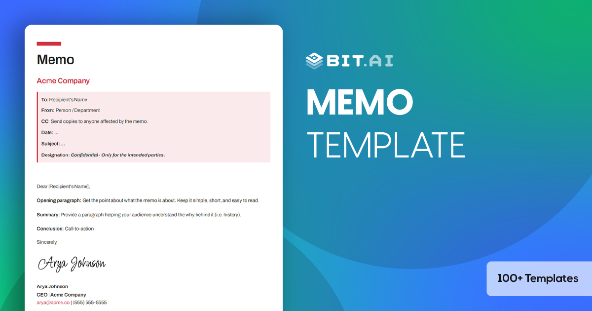 Memo Template | Bit.ai