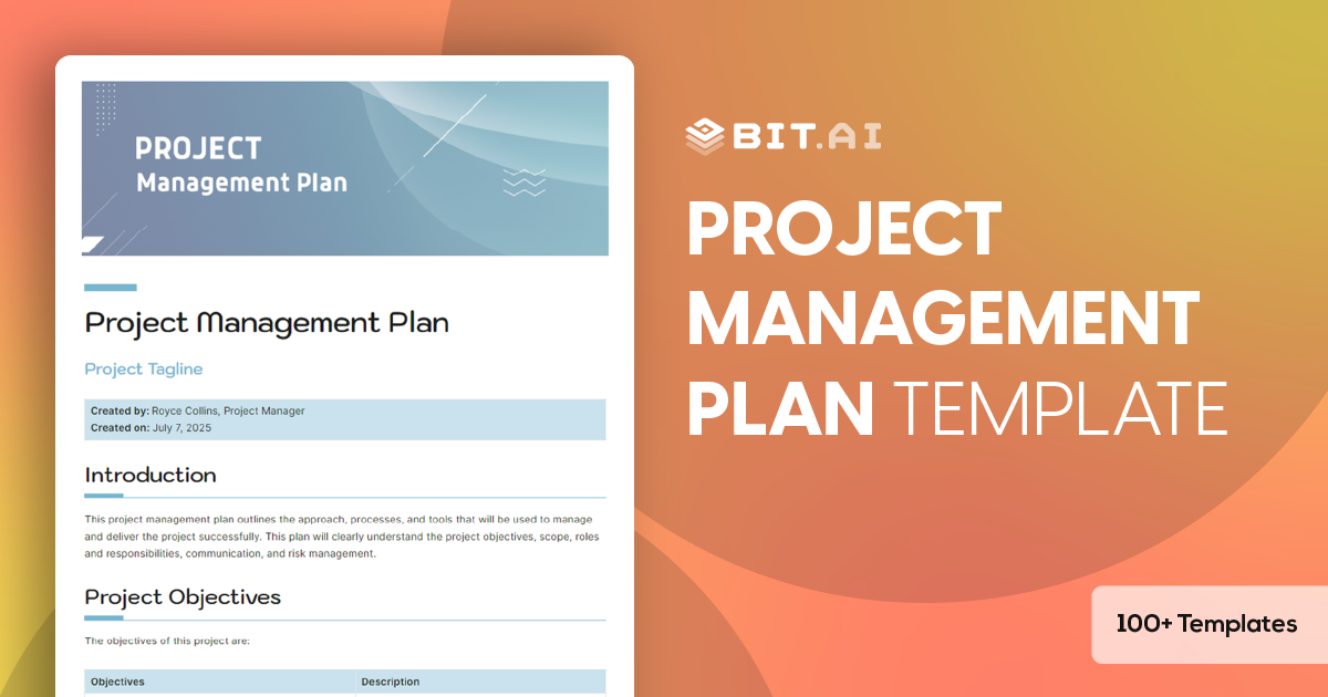 Best Project Management Template | Free & Editable in Bit.ai