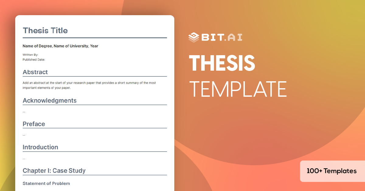 Thesis Template | Bit.ai