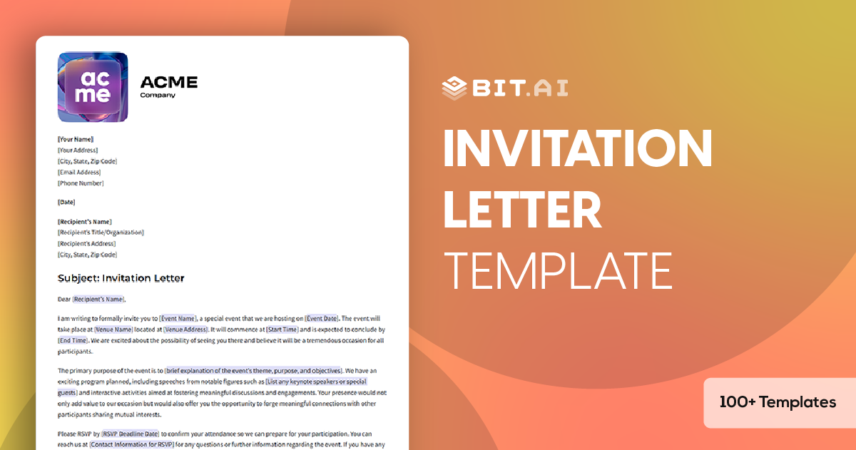 Free Invitation Letter Template: Easy & Customizable