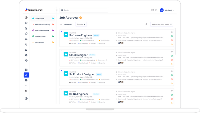 A User-Friendly Hiring Manager Portal