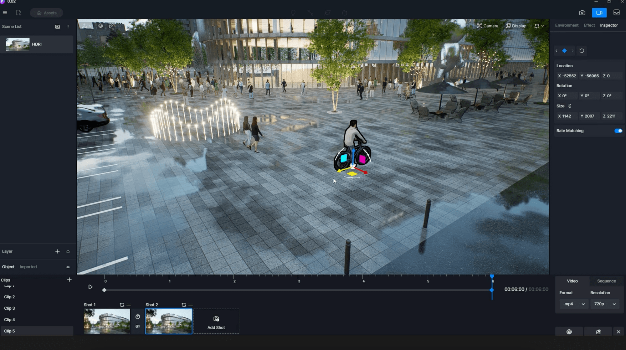 Use keyframes for animation making in D5 Render
