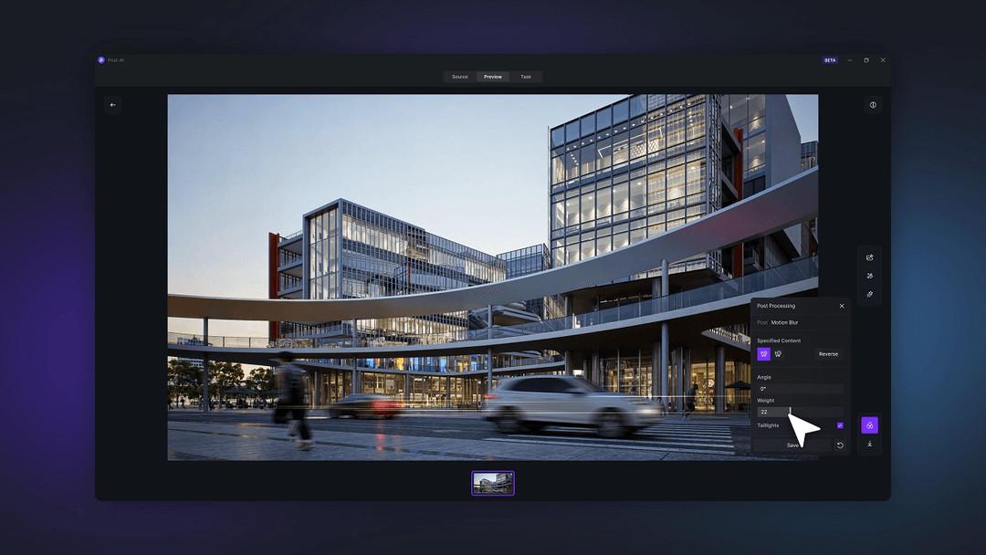 Logiciel de rendu AI