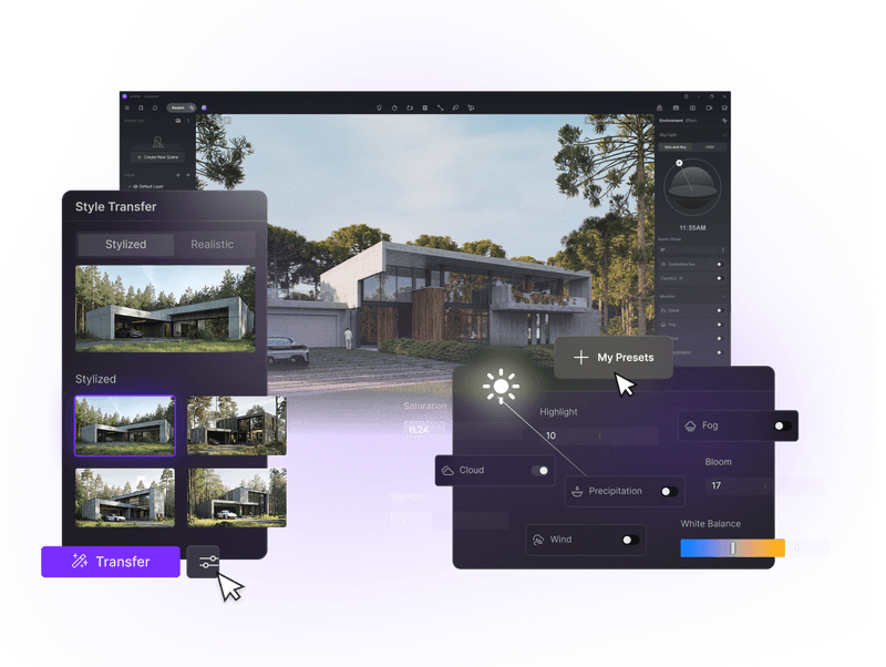 The all-in-one D5 workflow: D5 Render, D5 Lite, and D5 Works