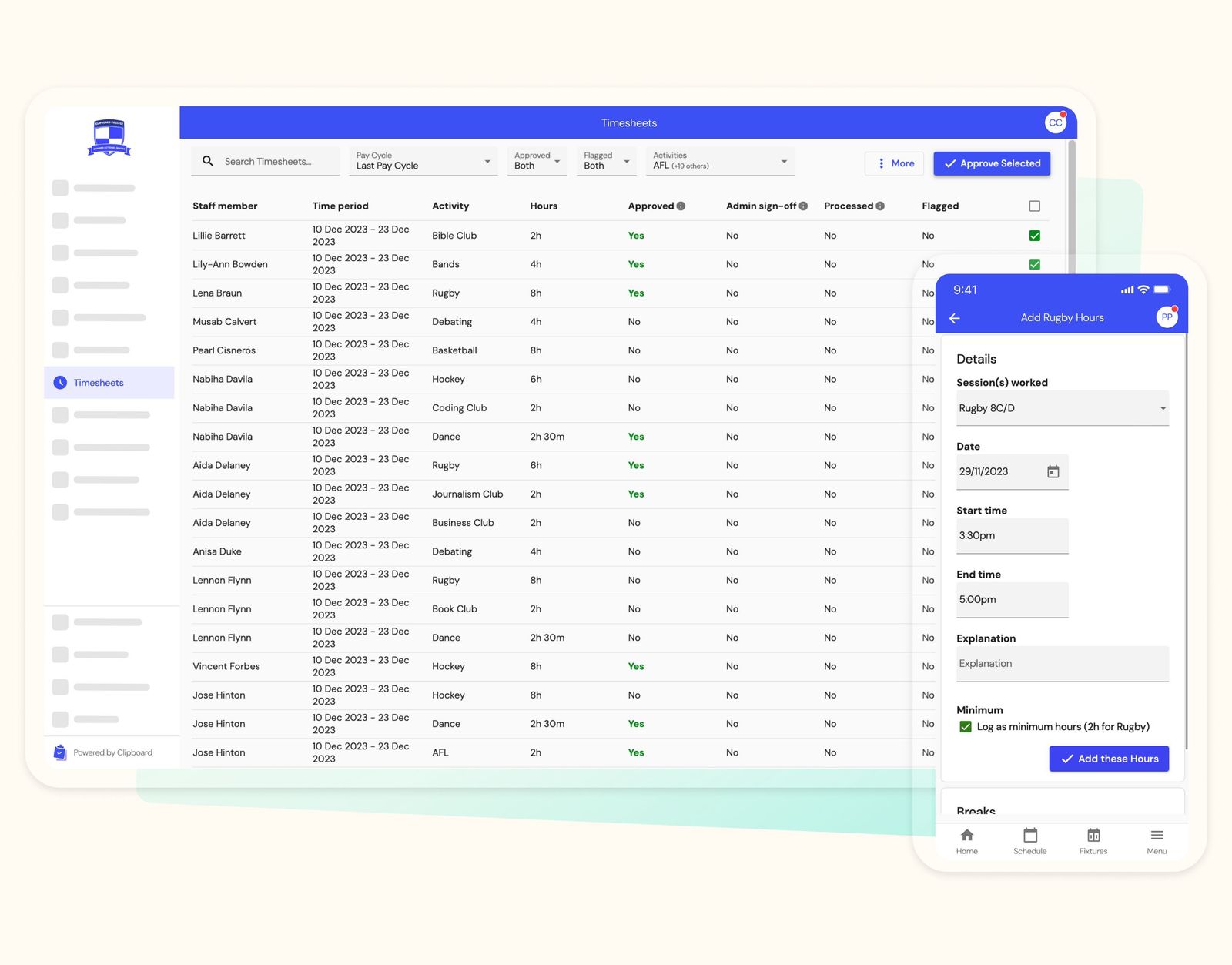 Timesheets | Clipboard