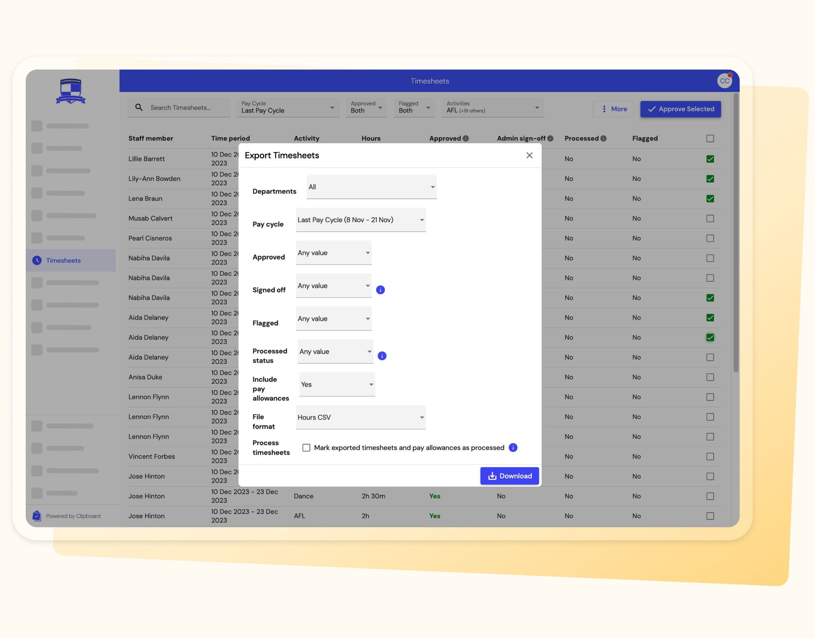 Timesheets | Clipboard