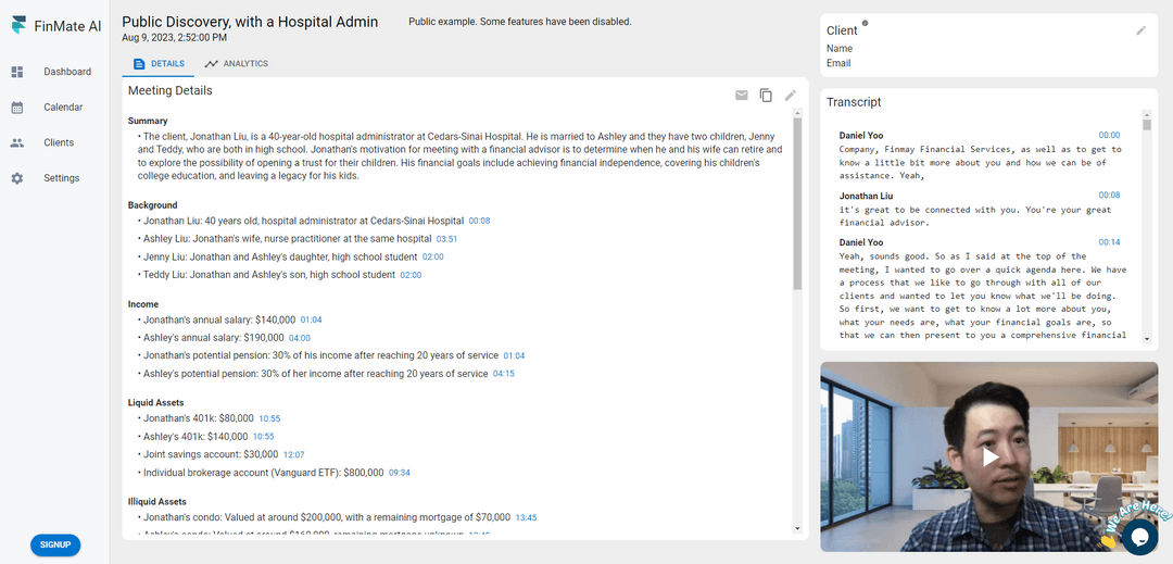 FinMate AI | Notetaker by Financial Advisors for Financial Advisors