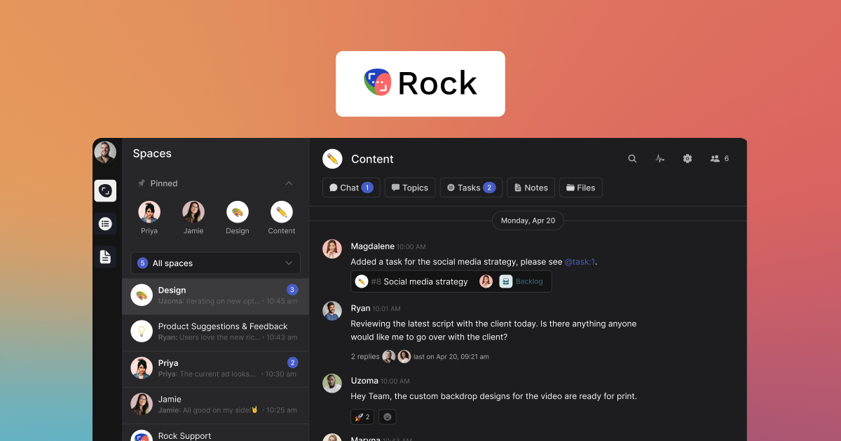 Rock: Simplify your teamwork