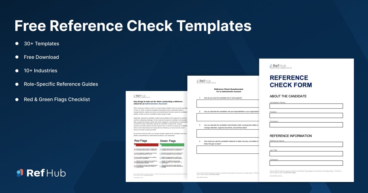 Free Reference Check Templates | Download Now
