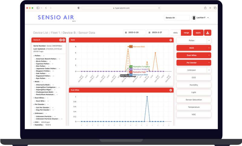 Sensio Air | Monitor airborne pathogens in real-time