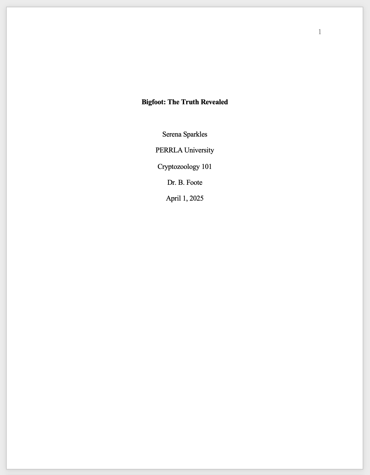 APA 101: Start right with a Proper Title Page