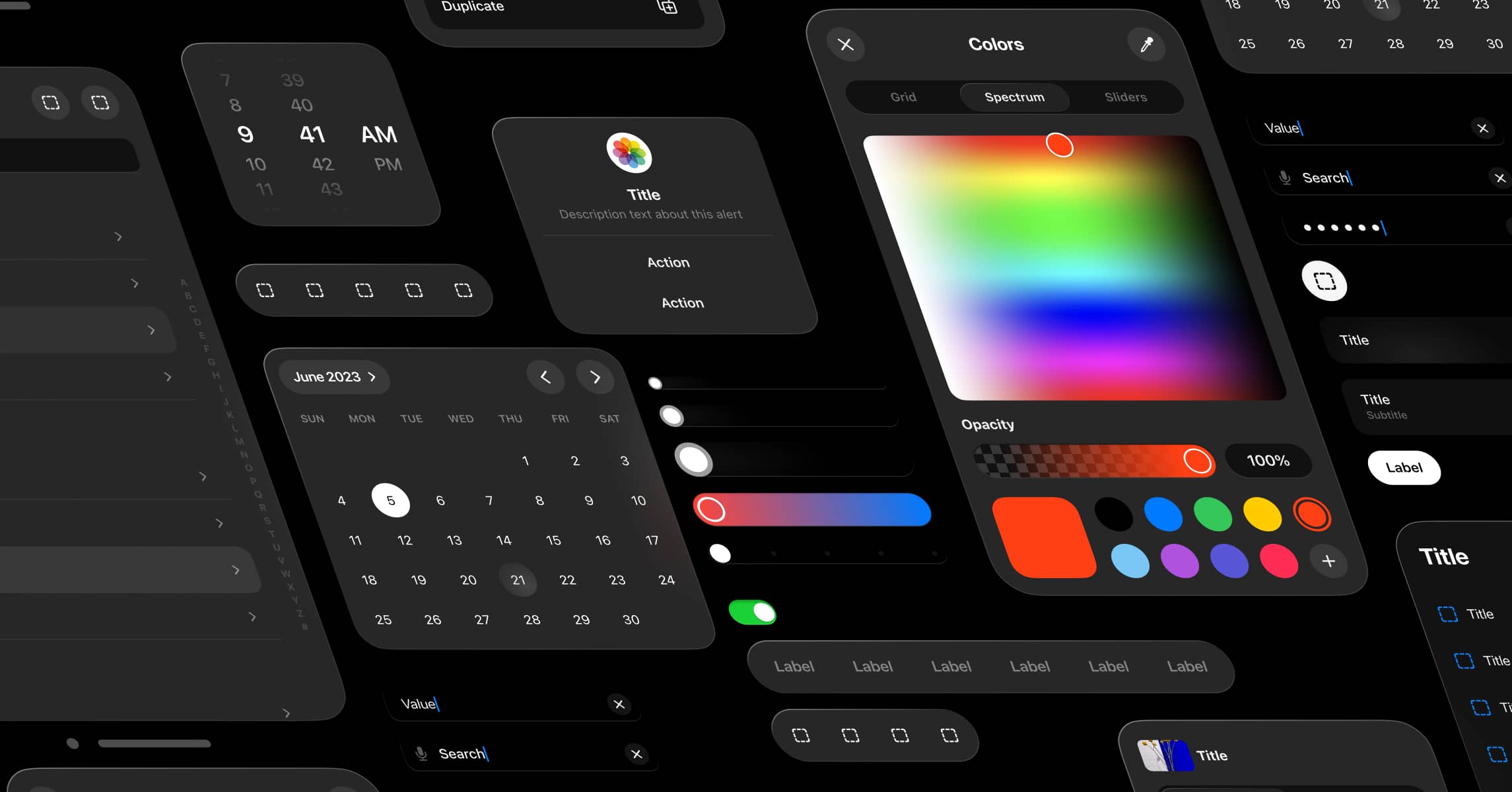 Free Unity UI kit for Apple Vision Pro OS