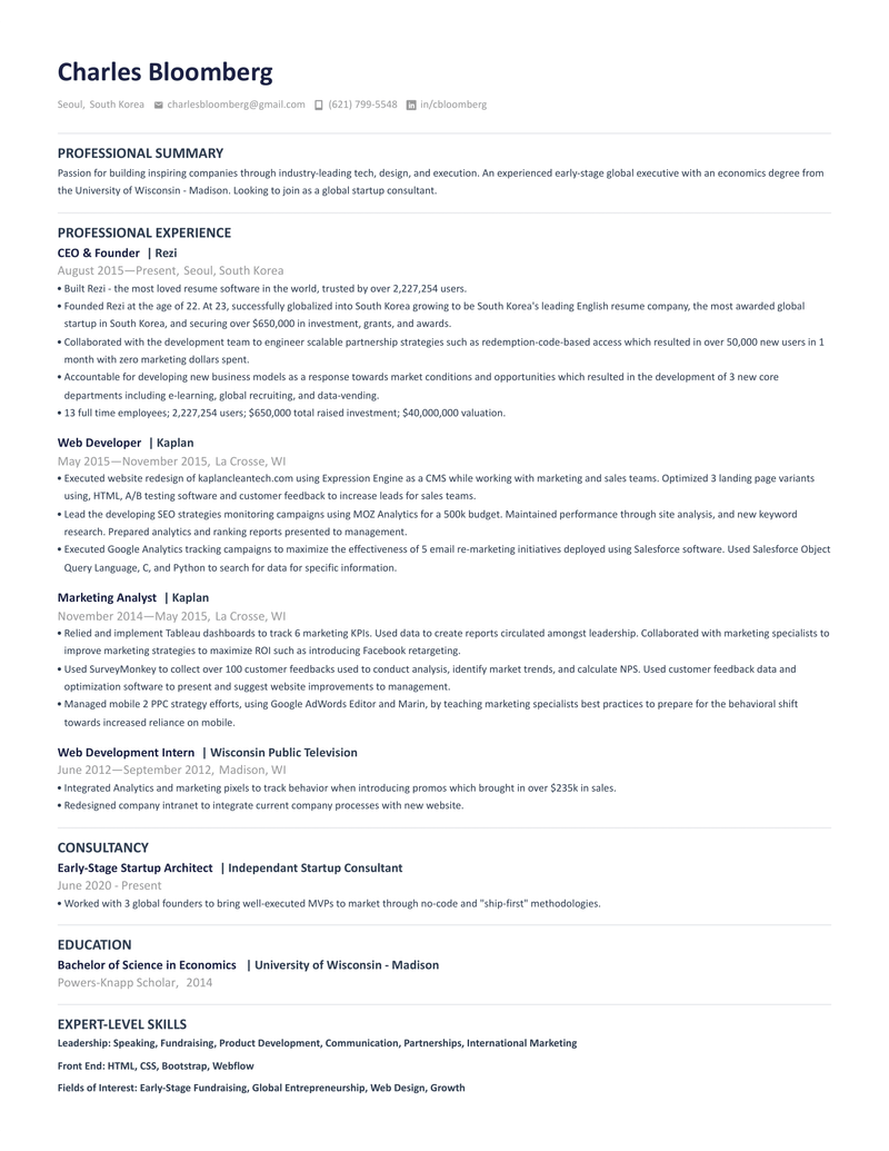 300+ Resume Examples for All Jobs | ATS Friendly | Rezi