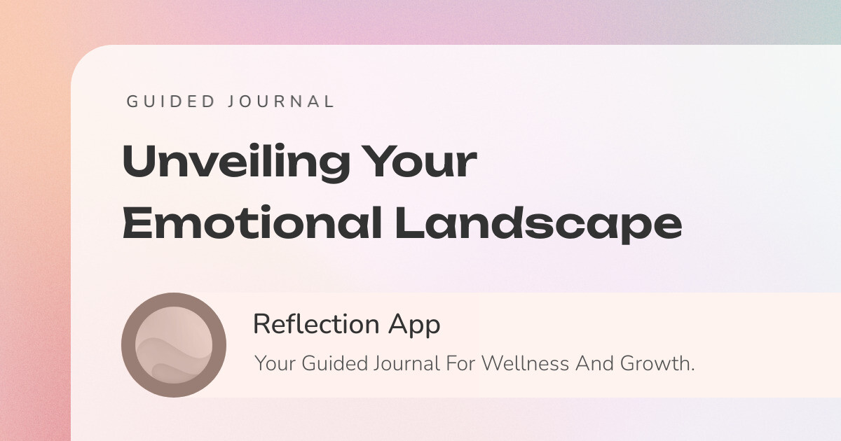 Unveiling Your Emotional Landscape by Reflection App | Journal Prompts ...