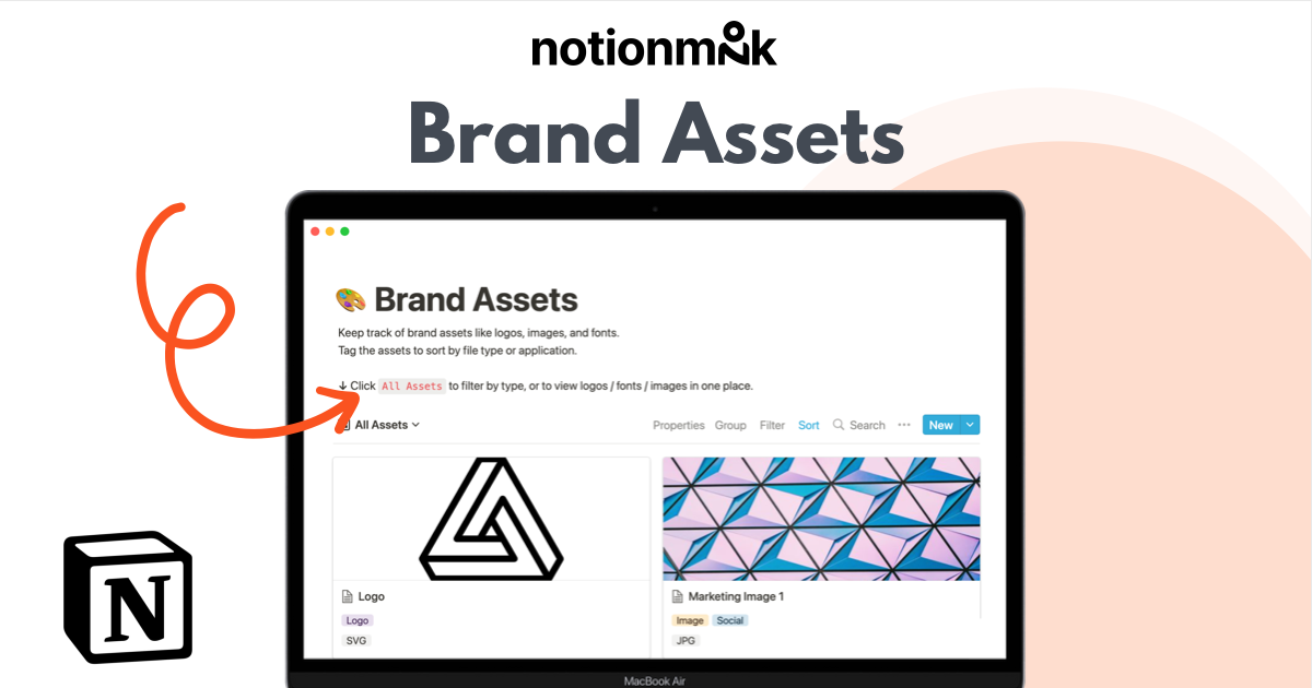 Brand assets - Notion template by Notion