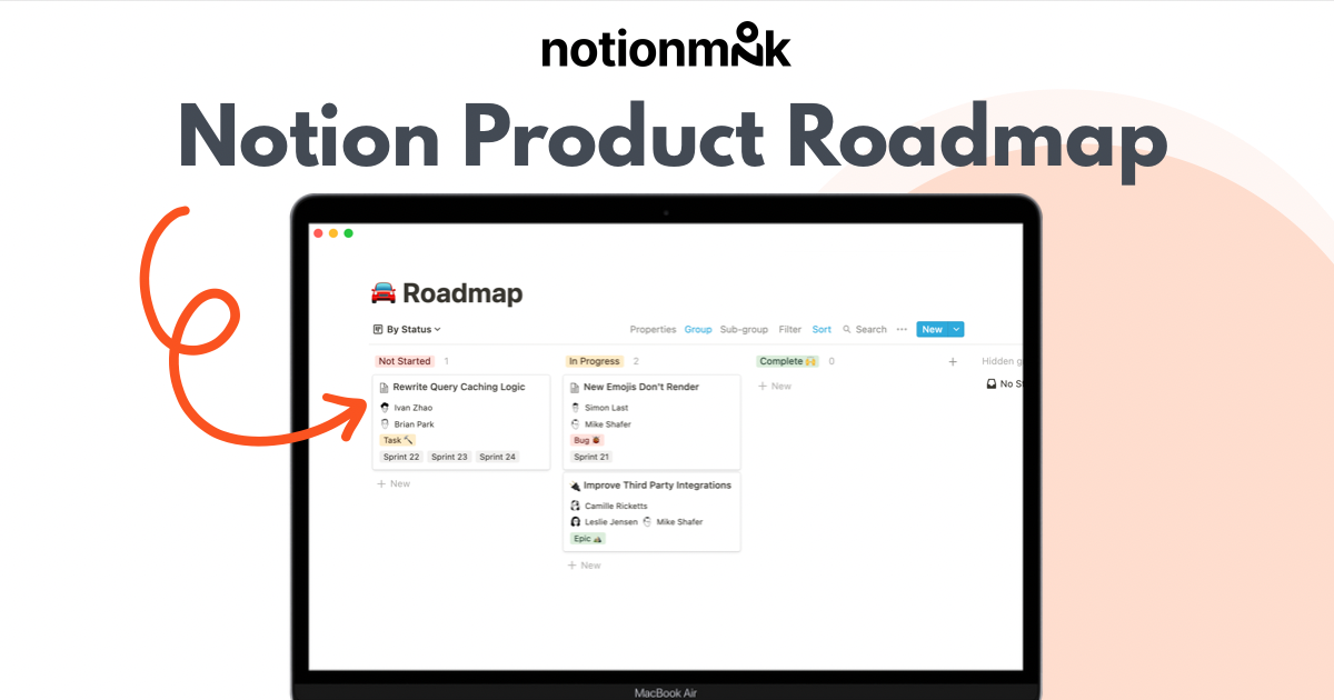 Notion.so Roadmap template - created by Notion"