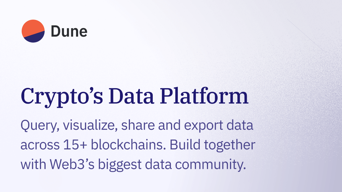 Dune — Crypto Analytics Powered by Community.