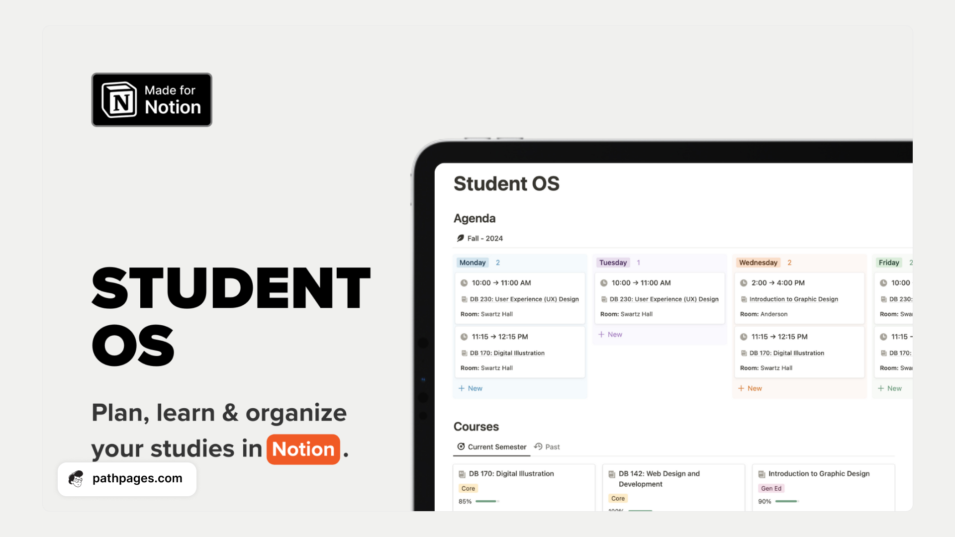 The 50+ Best Notion Templates for Students in 2024 (Free & Aesthetic)
