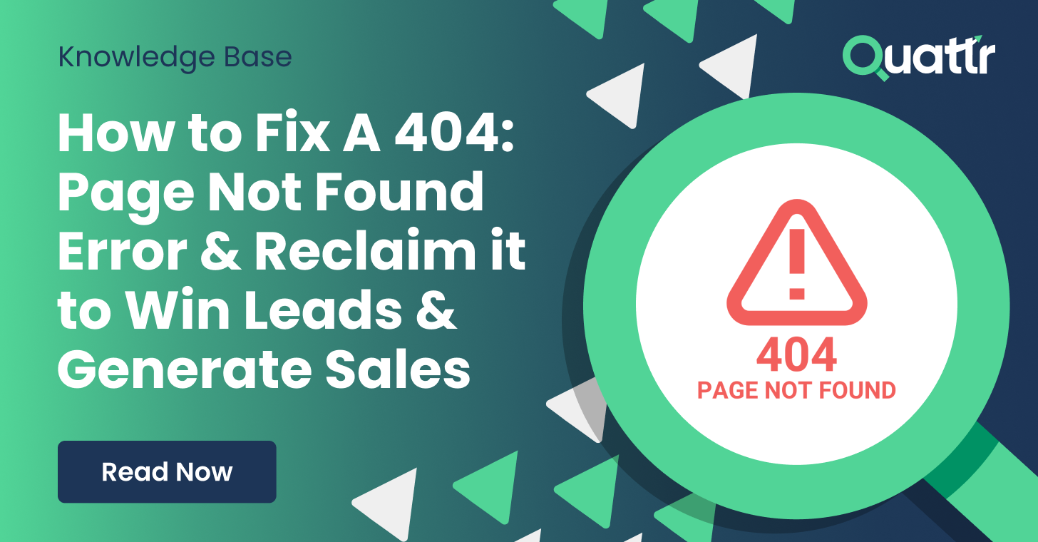 How To Fix A 404 Error Page | Quattr