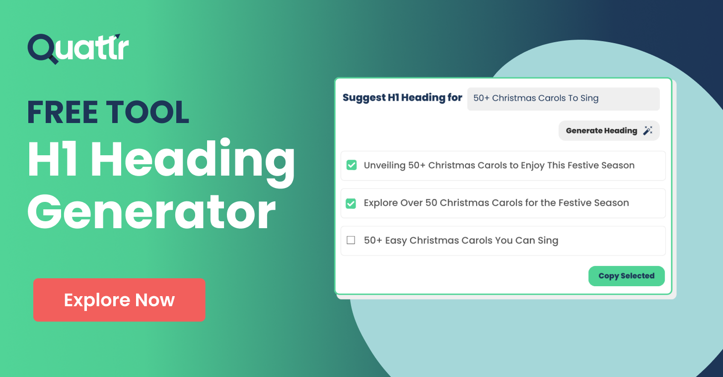 Free AI H1 Heading Generator for SEO | Quattr