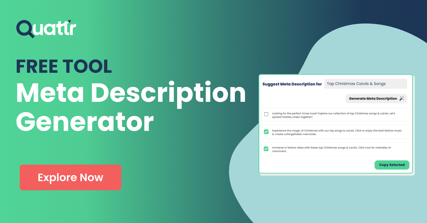 Free AI Meta Description Generator | Quattr
