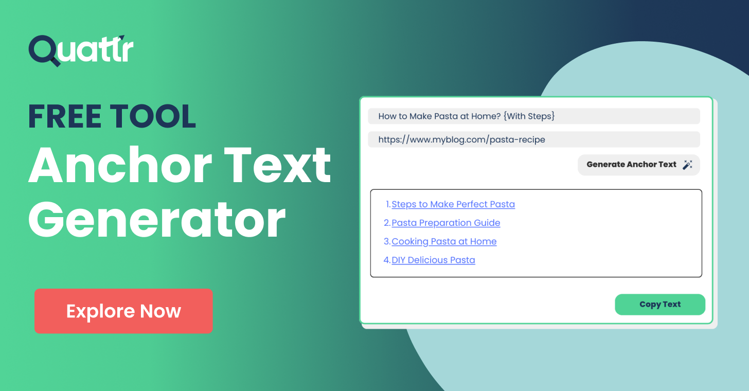 Free Anchor Text Generator Tool | Quattr