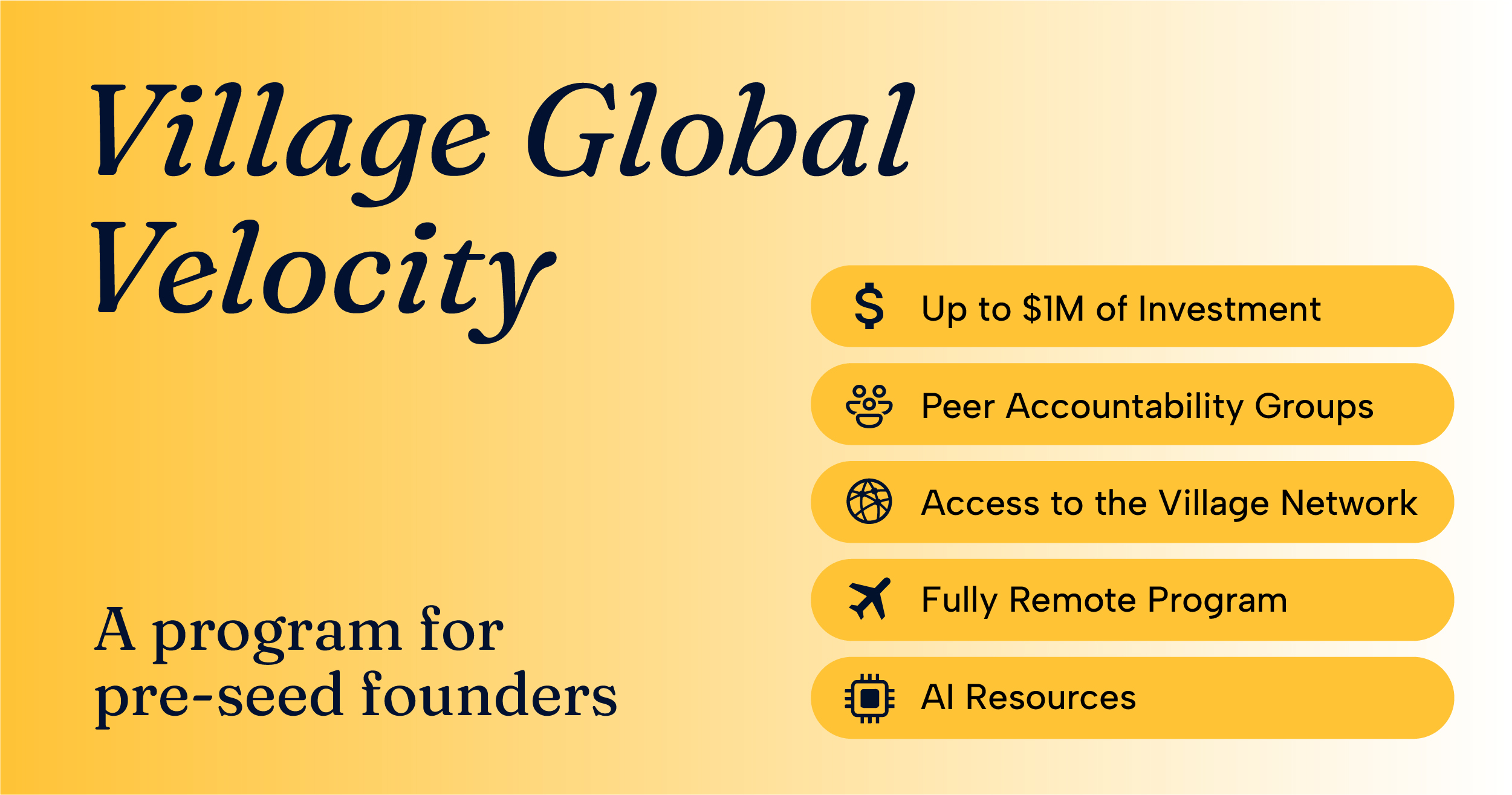 Village Global Velocity Application