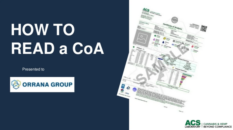 Certificate of Analysis | ACS Laboratory