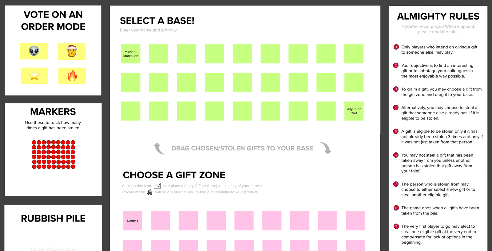 Trivia game template | Mural